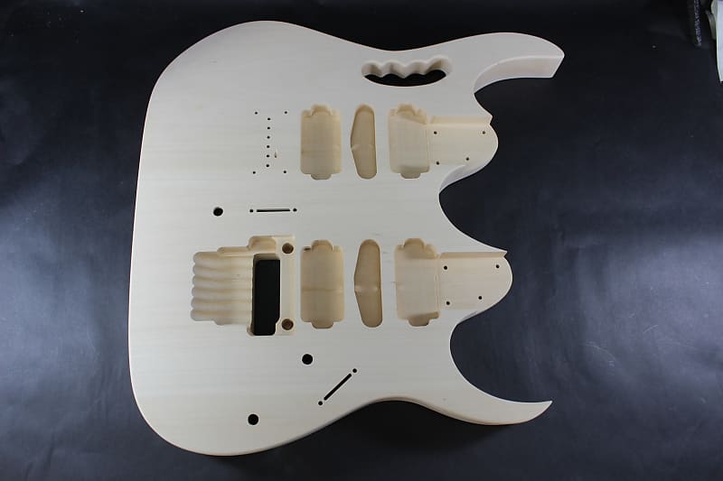 Doubleneck 6 x 6, unfinished guitar body, rear route, HSH, | Reverb