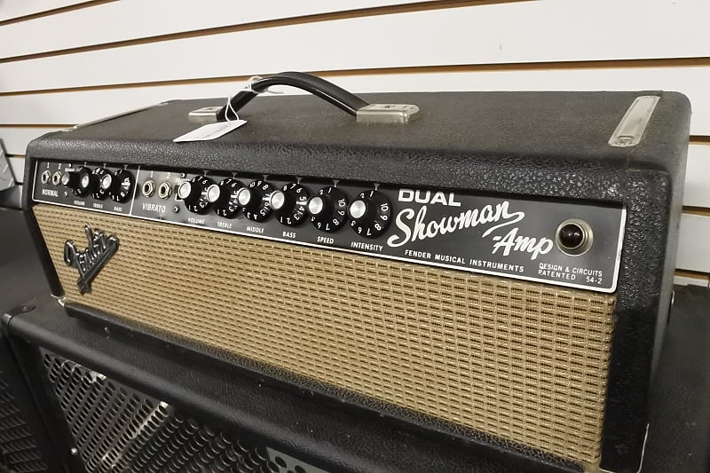 Fender Dual Showman Head Master Volume Mod 1960s Blackface | Reverb