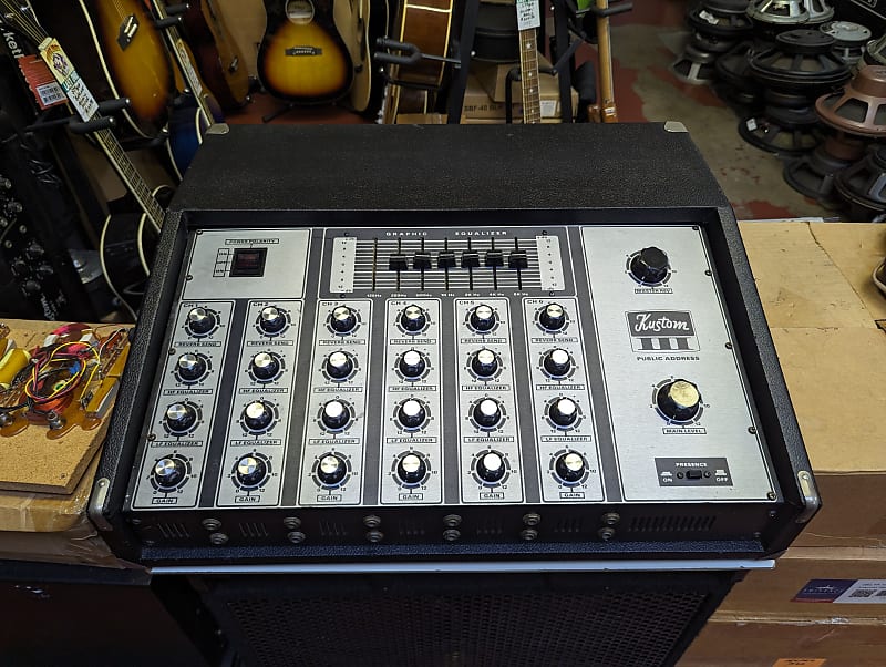 1975 Kustom Model 3 Console Shape 130 Watt PA Mixer - Looks & | Reverb