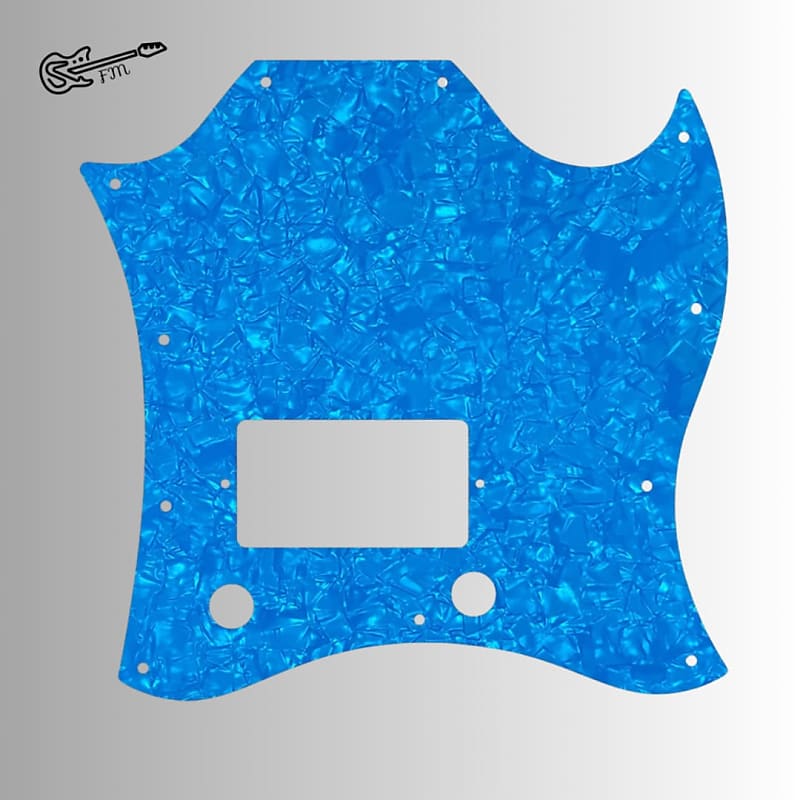 4 Ply Blue Pearl Single Humbucker H PAF SG Pickguard | Reverb UK