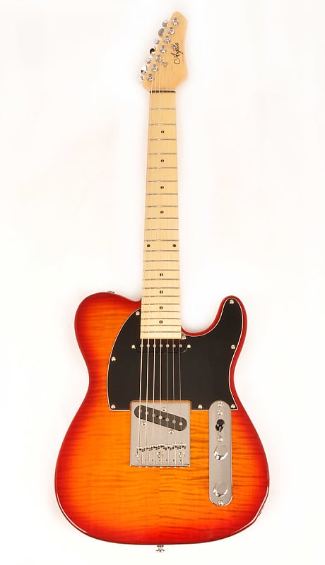 7 String Telecaster Style Guitar - Agile TC-725 MN TBR Texan | Reverb