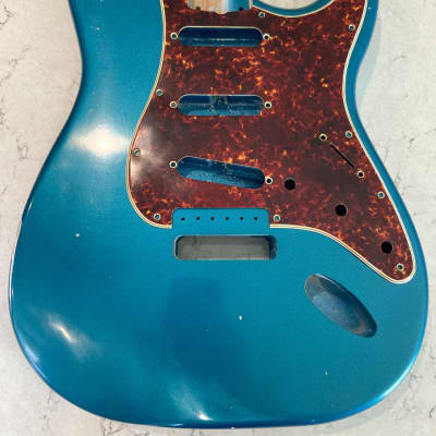 MJT VTS Stratocaster Body - NITRO Ocean Turquoise Metallic | Reverb
