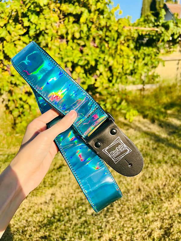 Holographic Blue Guitar Strap | Reverb