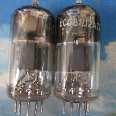 Pr Vintage Mullard ECC81/12AT7 Tubes, 1960s, D Getters Gt | Reverb
