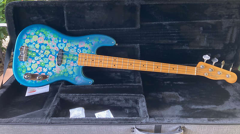 Fender '54 Precision Bass Blue Flower | Reverb
