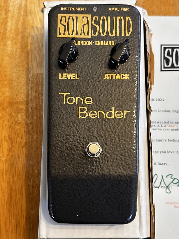 Sola Sound MK 1.5 Tone Bender A.K.A. Zoe 2021 - Hammer tone | Reverb