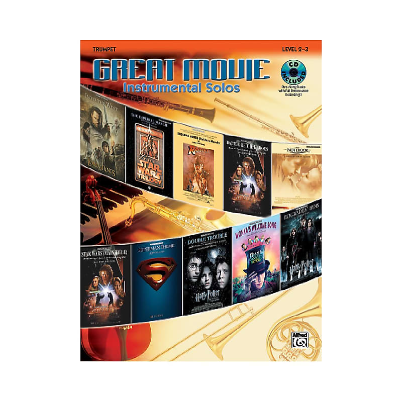 Alfred Great Movie Instrumental Solos Trumpet Book & CD | Reverb