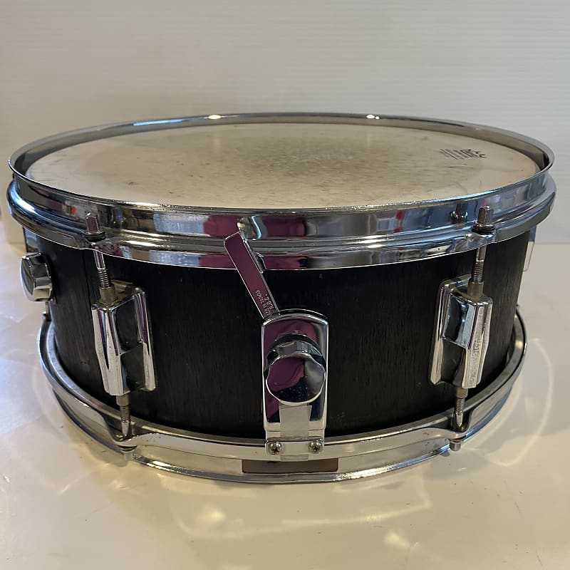 Vintage Black Snare Drum 14 x 5 inches - 6 lugs - MIJ | Reverb