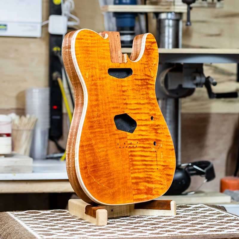 Flamed Maple Tele Body / Maple & Mahogany Tele | Reverb UK