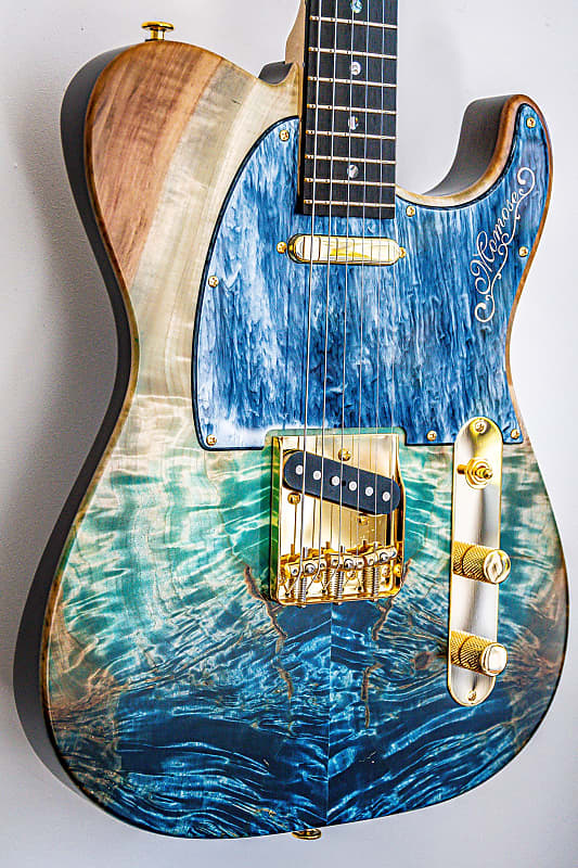 Momose Premium MT BET " Shujin" Blue Buckeye Burl Blue | Reverb