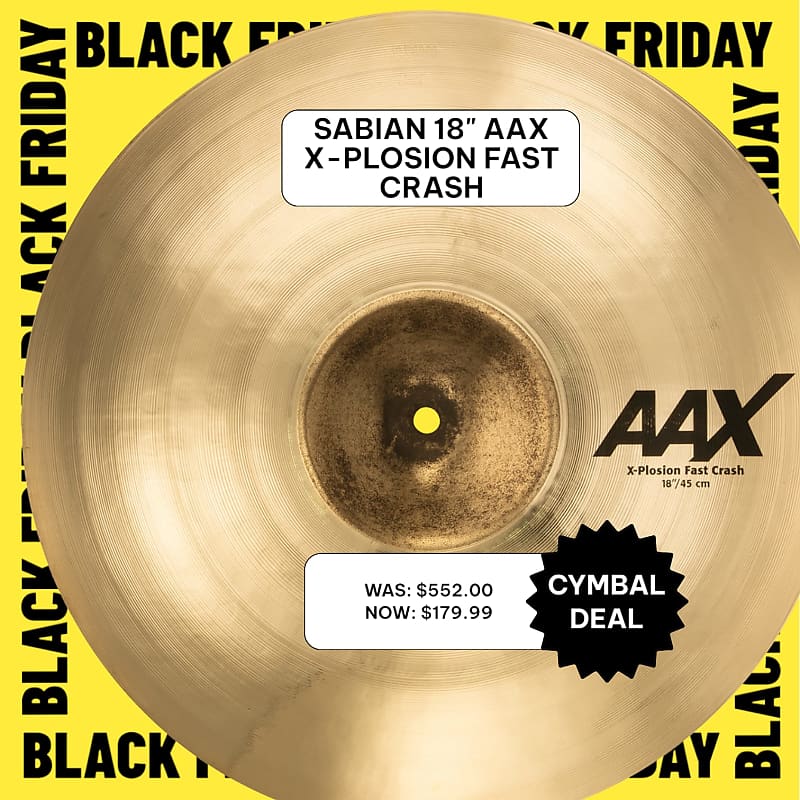 Sabian 18" AAX X-plosion Fast Crash Cymbal | Reverb