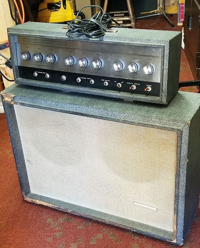 Sears Roebuck Silvertone 1484 Twin Twelve 1960's - Silver | Reverb