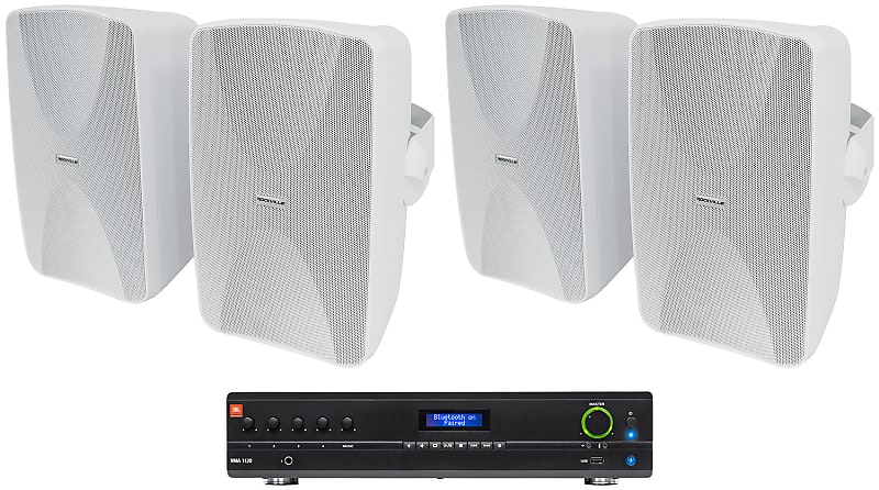 JBL VMA1120 Commercial/Restaurant Amplifier Mixer+(4) White | Reverb