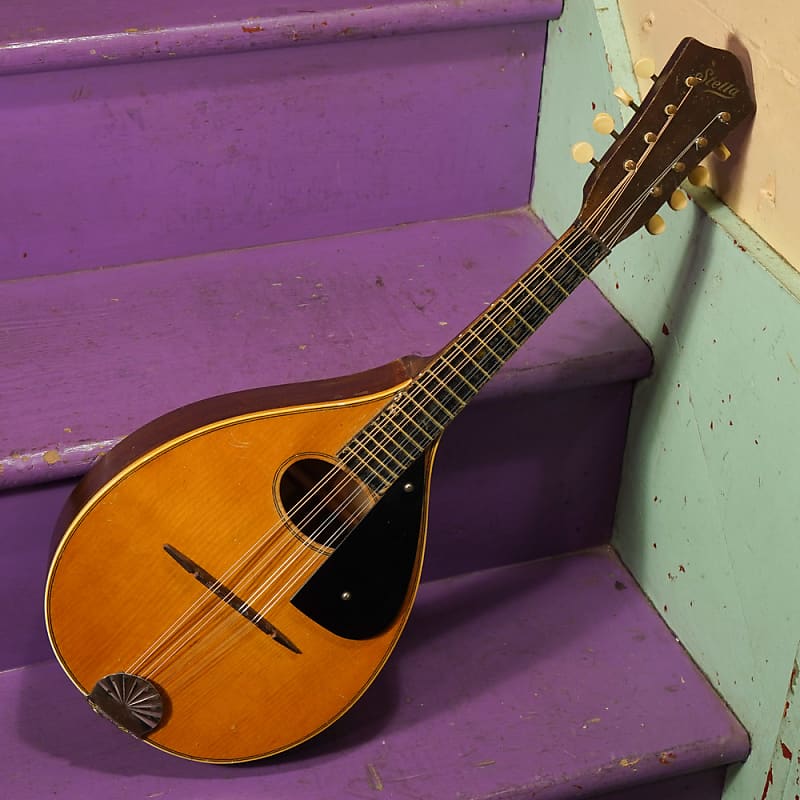 1920s Stella Oscar Schmidt Flatback Mandolin (VIDEO! Fresh | Reverb
