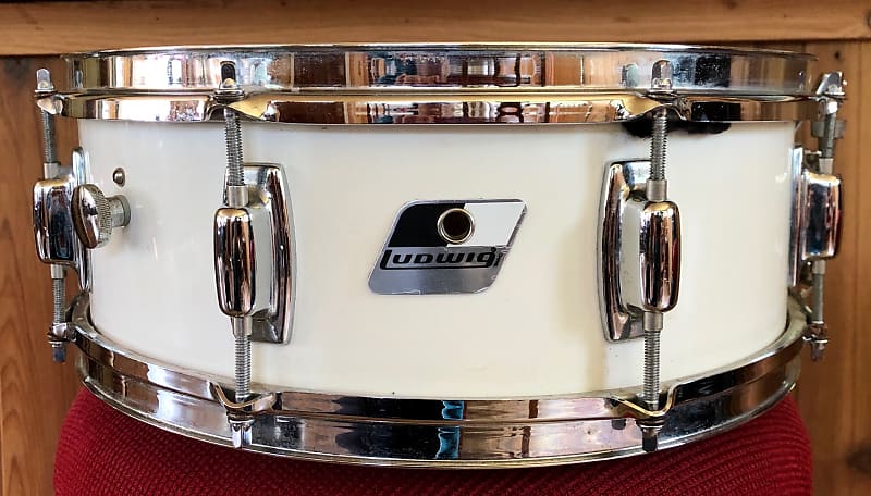 Ludwig Rocker White Cortex 5x14 Snare Drum- Black/White | Reverb