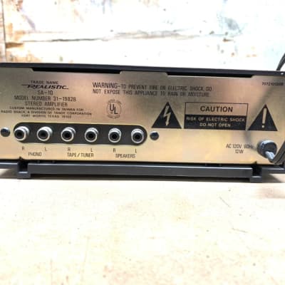 Realistic SA-10 Solid State Stereo Amplifier | Reverb