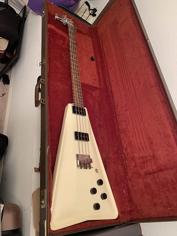 Travis Bean White wedge with case 1974-1979 white | Reverb
