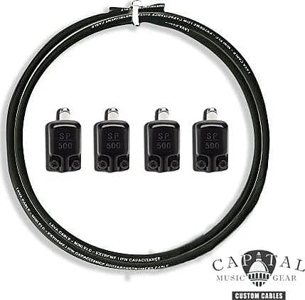 Cable DIY Kit with Square Plugs SP500BK (4) and Lava Cable | Reverb