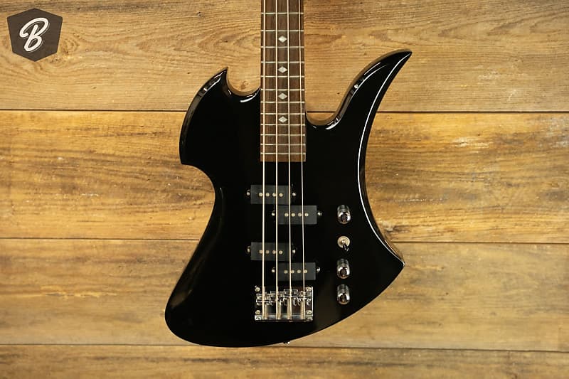 B.C. Rich Mockingbird 4-String Bass in Black | Reverb