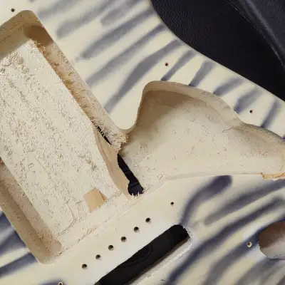 Unknown Strat Body Zebra Finish | Reverb