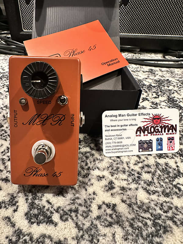 MXR Phase 45 Script Logo - Analogman Mods - Orange | Reverb