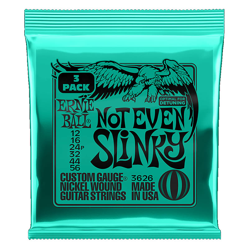 Ernie Ball Not Even Slinky Nickel Wound Electric Strings 3 | Reverb