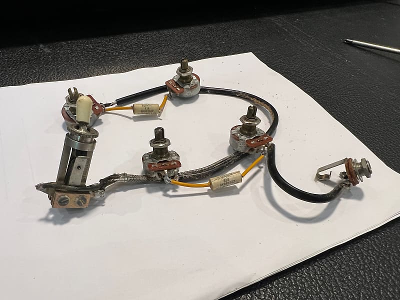 Original Vintage 1973 Gibson ES-335 Wiring harness pots | Reverb