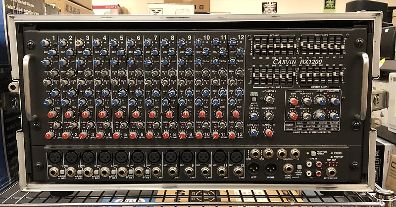 Carvin RX1200 Portable Powered Mixer In Road Case - Pre Owned | Reverb