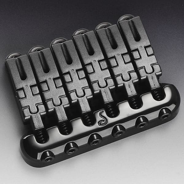 Genuine Schaller Germany Hannes Fixed Bridge, Black Chrome | Reverb