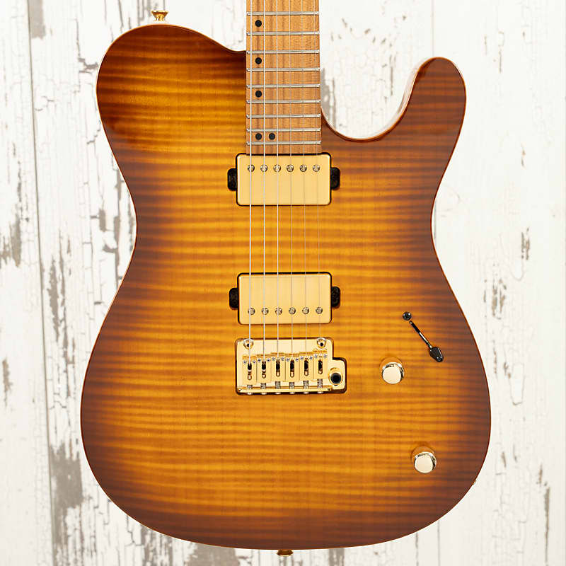 Kiesel Solo Flame Top - Deep Honey Burst | Reverb