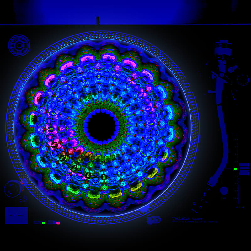 Mardi Gras Rainbow - DJ Turntable Slipmat 12 inch LP Vinyl | Reverb