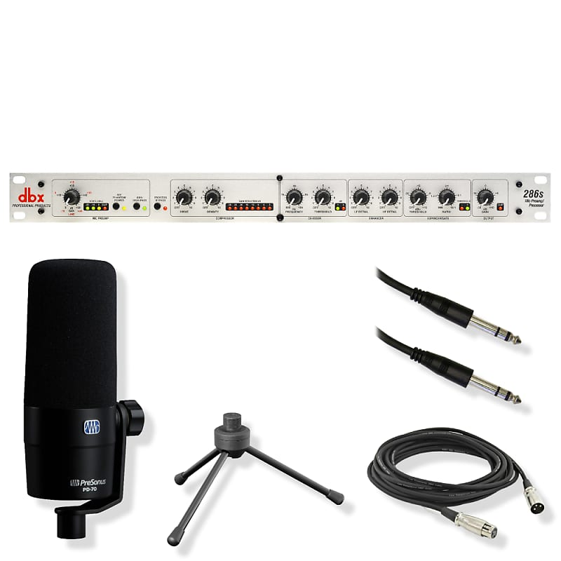dbx 286s Microphone Preamp/Channel Strip with PreSonus PD-70 | Reverb