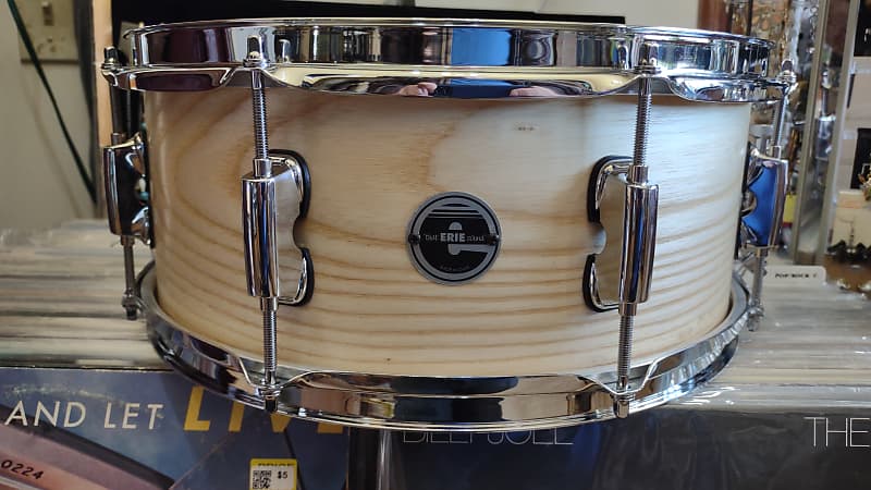 14x5.75 Ash solid shell steam bent snare drum by Erie drums | Reverb