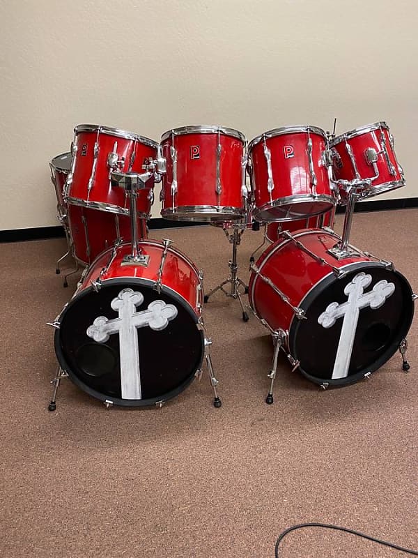 Premier 11 Piece Drum Set with Cases | Reverb