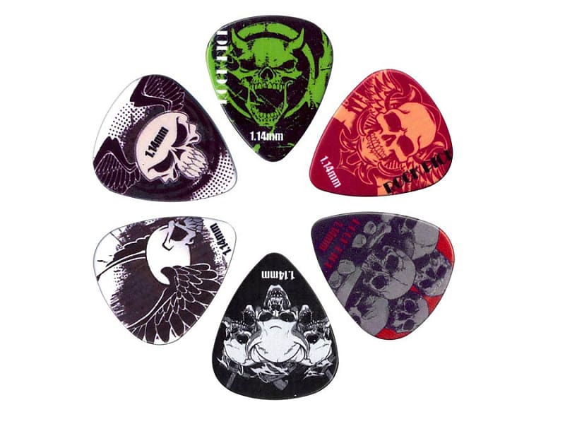 Rock Picks 6-piece pick kit, celluloid, 1.14mm | Reverb UK