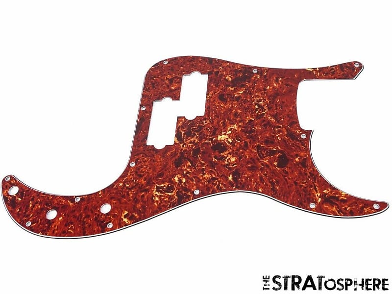*NEW Brown Tortoise PICKGUARD for Fender Precision P Bass 3 | Reverb
