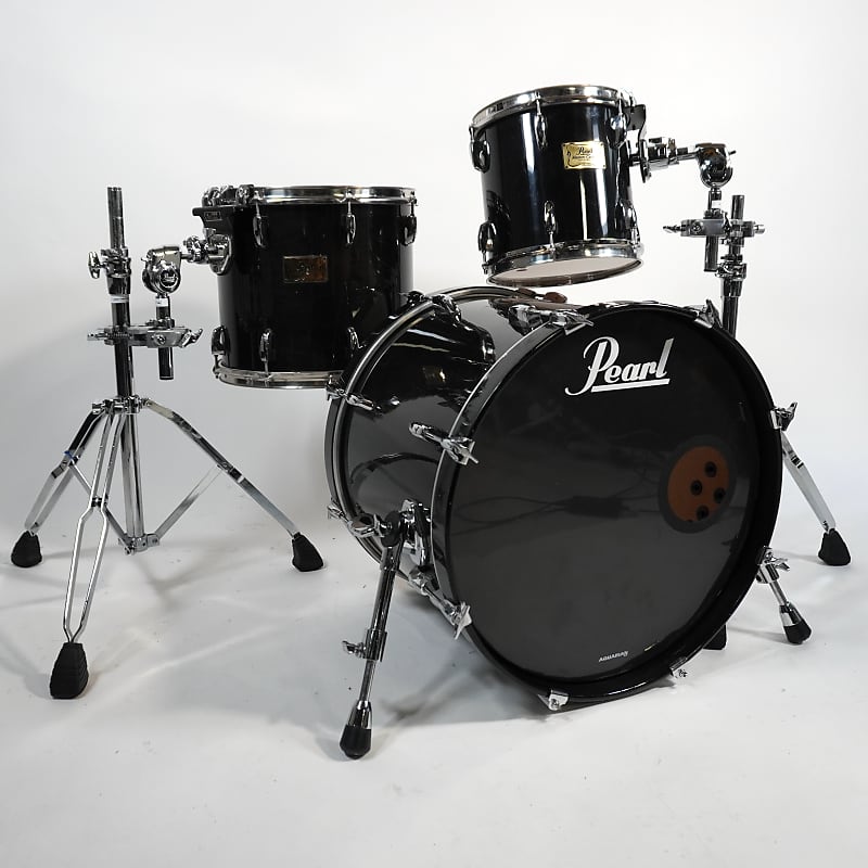 Pearl Masters Custom 3-Piece Drum Kit in Black | Reverb