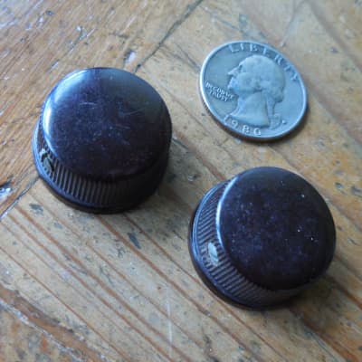 Bakelite Daka-ware knobs, pair for National, Vega, Guild, | Reverb