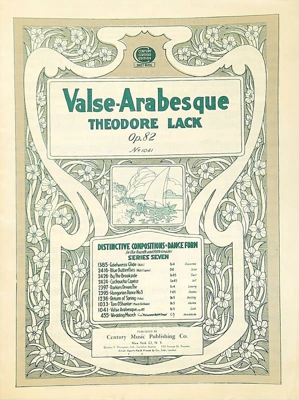 USED/VINTAGE Sheet Music - Valse-Arabesque - Theodore Lack | Reverb