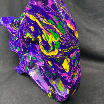 Swirled Basswood 6 string Jem style guitar body, HSH, OSNJ - | Reverb