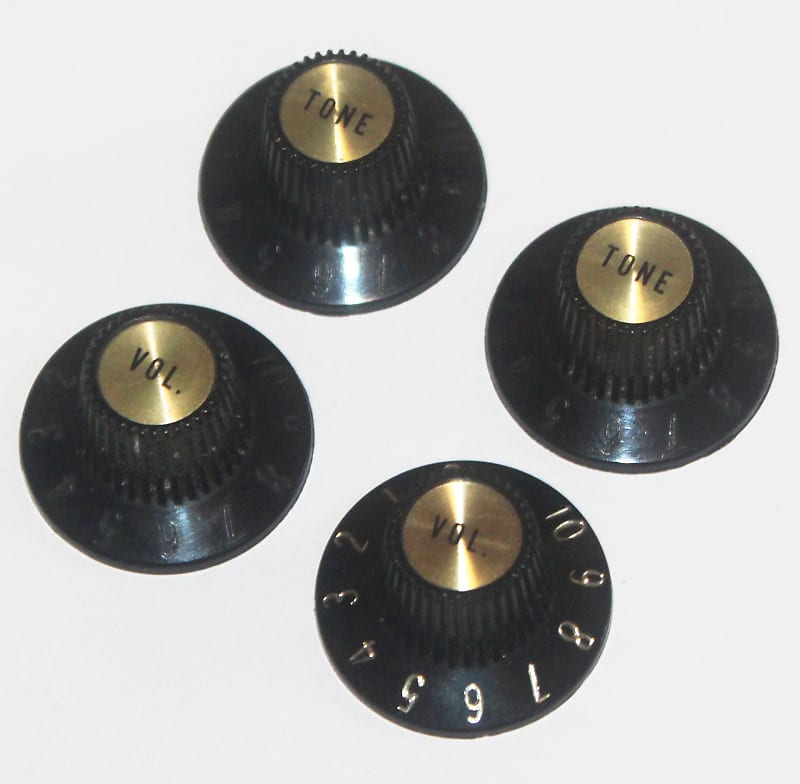 Vintage 1970's Gibson Les Paul Custom Witch Hat Knobs Gold | Reverb