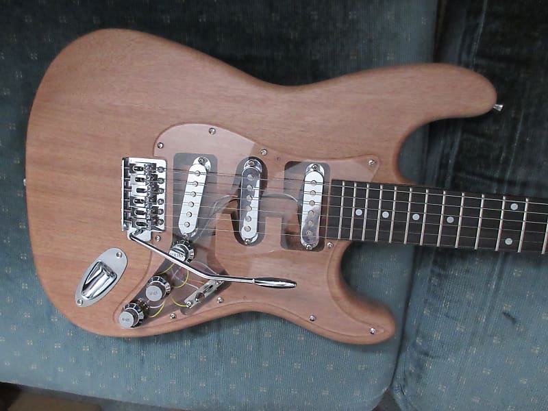 ~Cashner~ StratoCaster-Style Electric Guitar w/Clear | Reverb