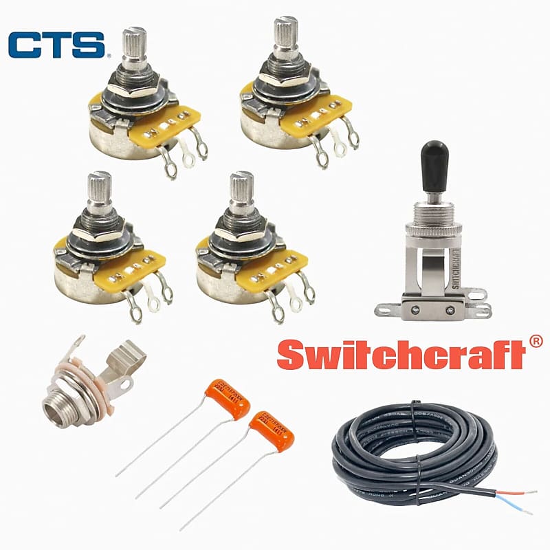 NEW Wiring Kit for Epiphone® Toggle Switch, CTS 500K .022 MFD | Reverb