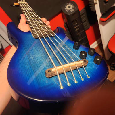 Batking Mini 5 string ukulele bass - Blue | Reverb