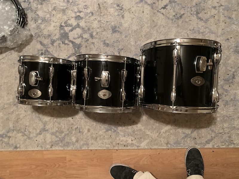 Tama Rockstar toms (3) 2000s - Black | Reverb
