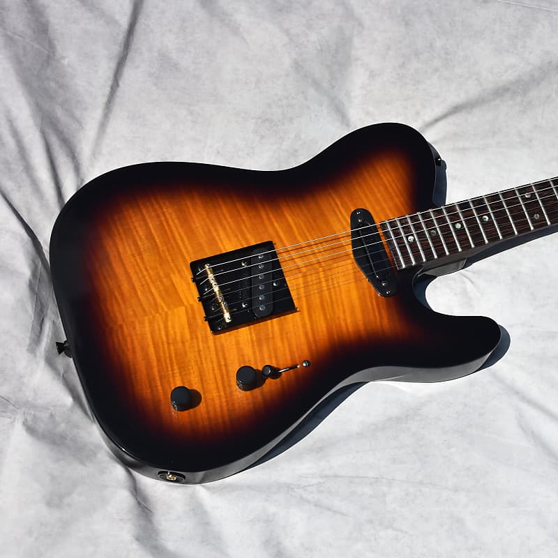 Video! Telecaster SS 2024 Desert Burst Flamed Okoume & Black | Reverb