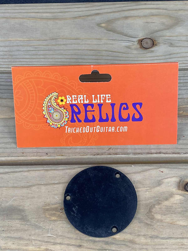 Real Life Relics LP Round Switch Cavity Plate Black [DH5] | Reverb