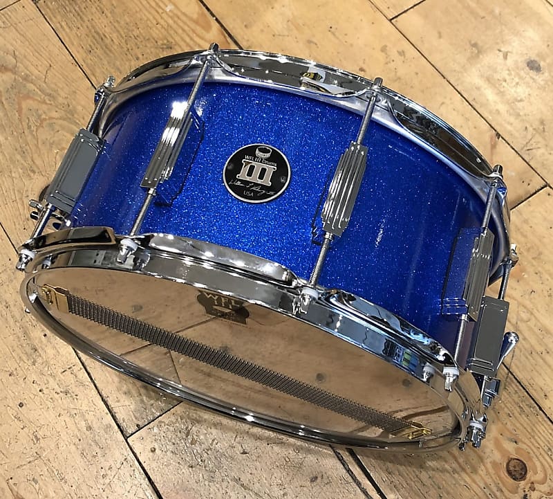 WFL III maple snare - Blue sparkle | Reverb