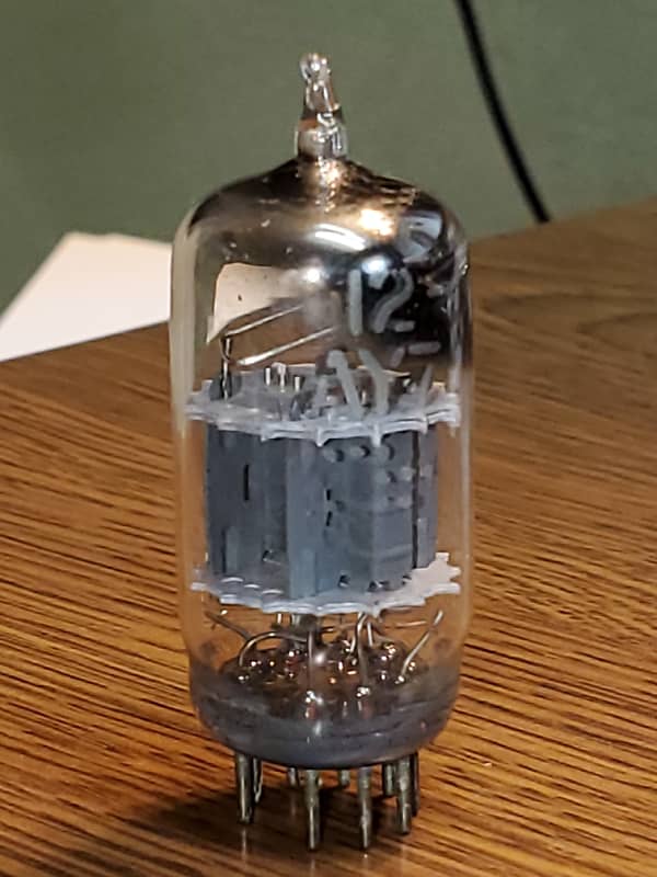 12AY7 GE Angled "D" Getter MaxiPreamp2/TV-7 tested | Reverb