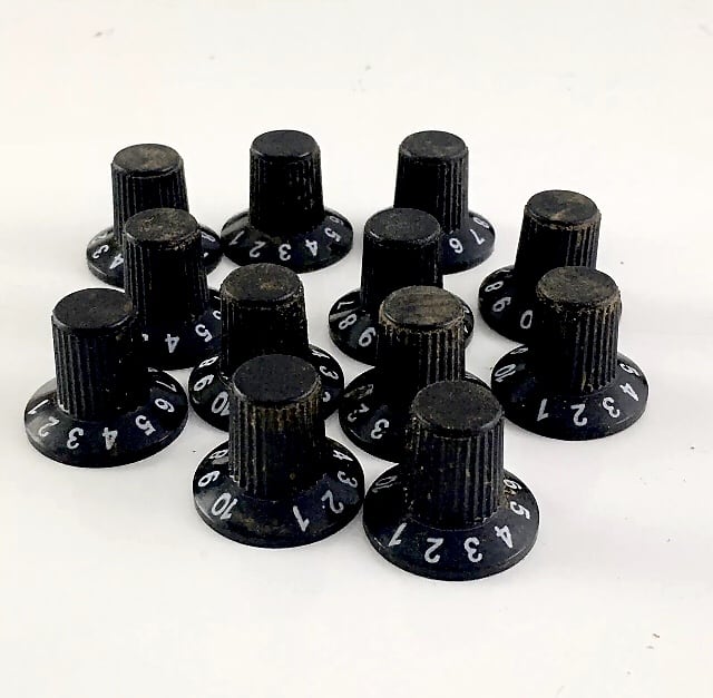 Lot 12 Twelve Amplifier Knobs Aged Road Worn Relic Amp | Reverb UK